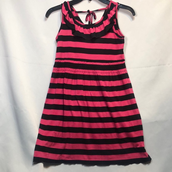 Pinky | Dresses | Pinky Girls Pink And Black Striped Dress Size M 12 ...